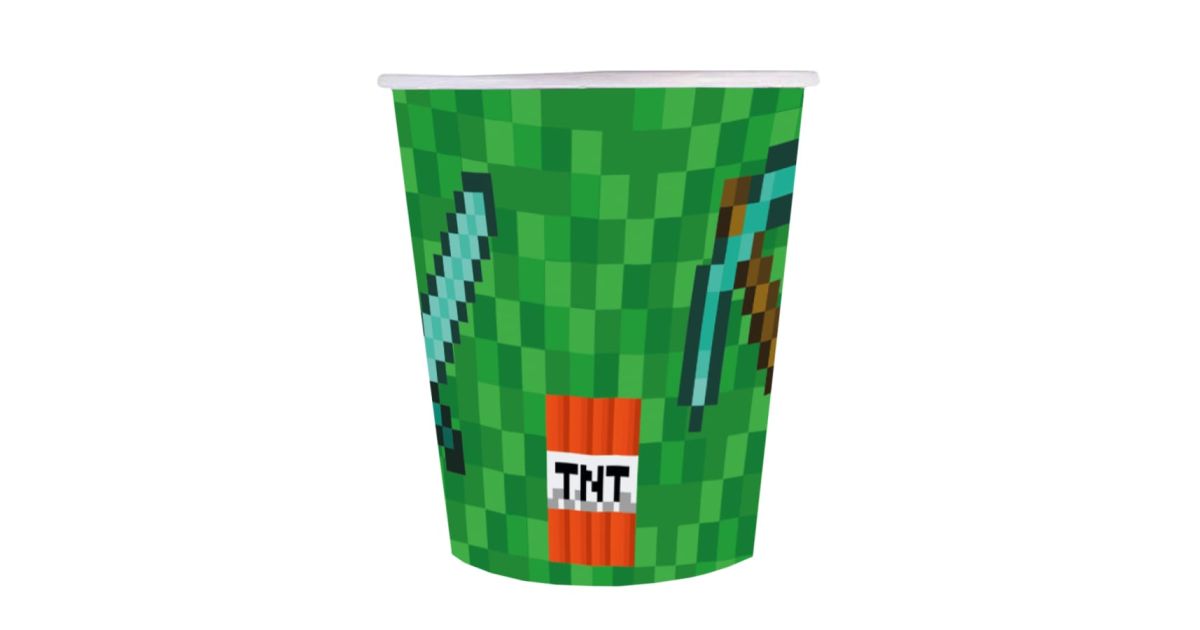 Χάρτινα Ποτήρια Minecraft TNT 250ml. 6τμχ. | Grandparty.gr